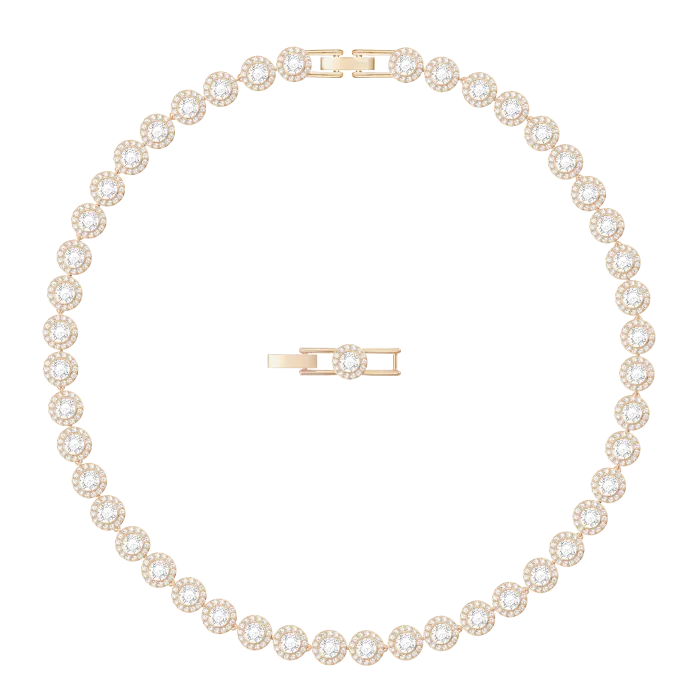 Collar Angelic - Blanco. Baño en tono Oro Rosa - Ocllo Joyas